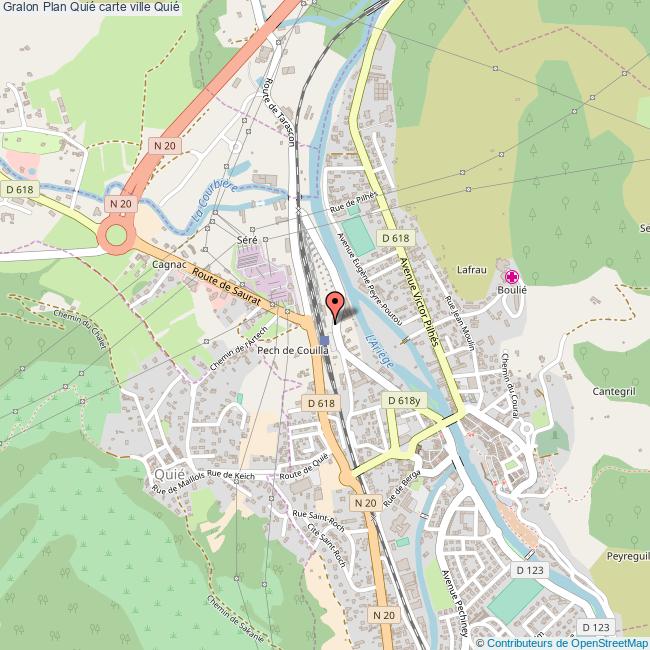 Plan Quié carte ville Quié