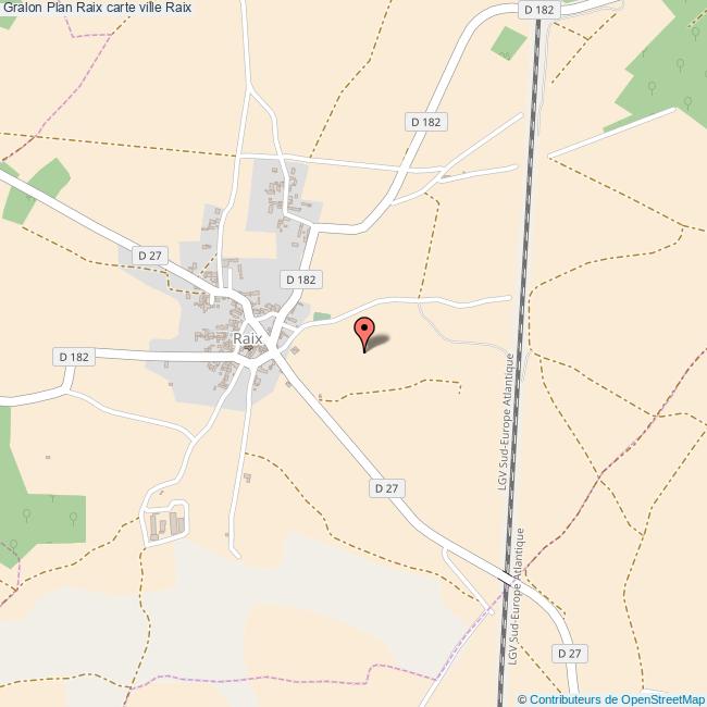 Plan Raix carte ville Raix