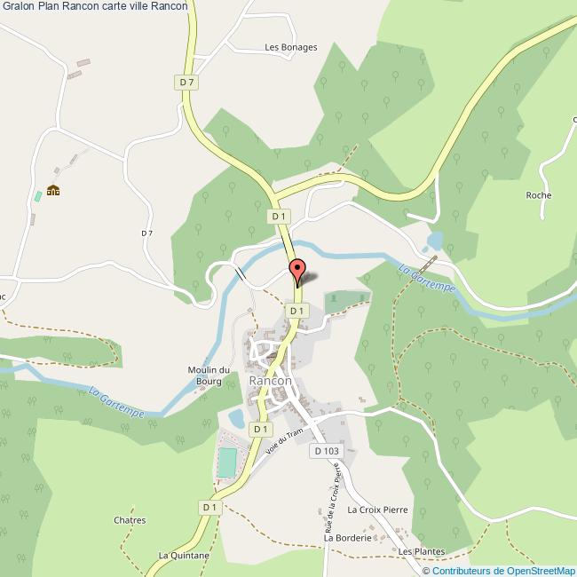 Plan Rancon carte ville Rancon