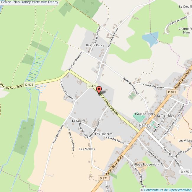Plan Rancy carte ville Rancy