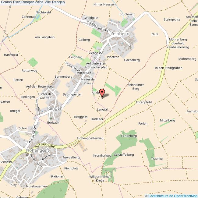 Plan Rangen carte ville Rangen