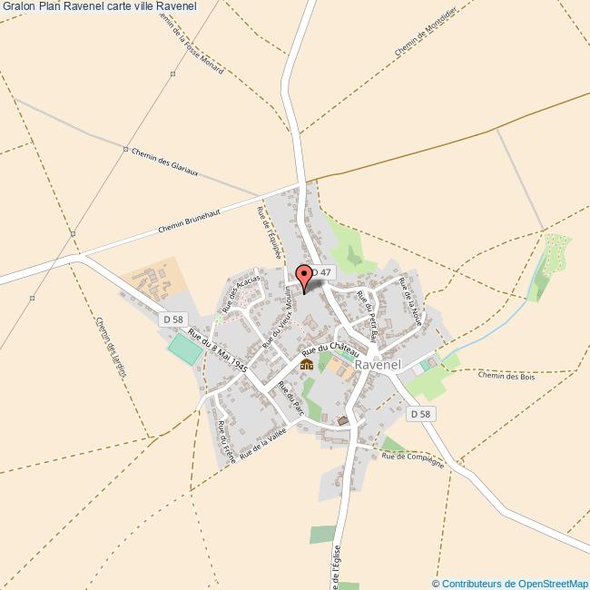 Plan Ravenel carte ville Ravenel