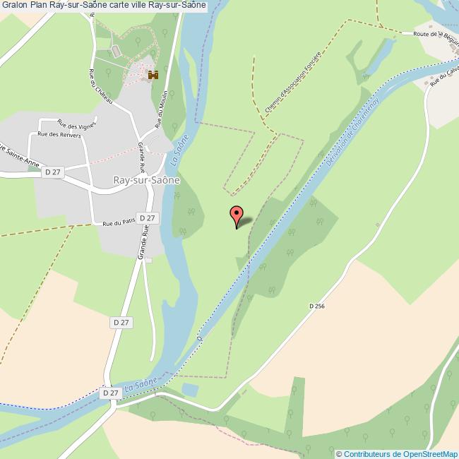 Plan Ray-sur-Saône carte ville Ray-sur-Saône