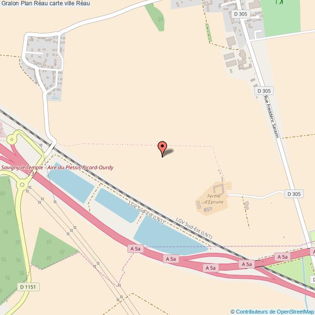 Plan Réau carte ville Réau