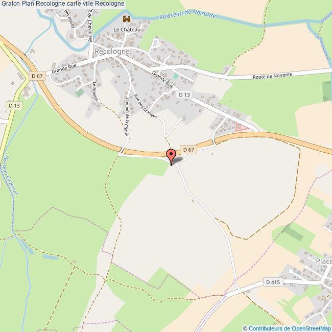 Plan Recologne carte ville Recologne