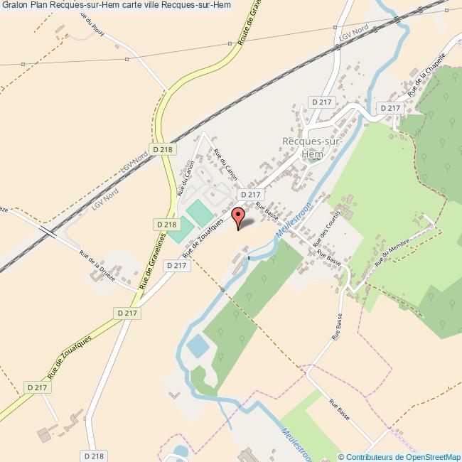 Plan Recques-sur-Hem carte ville Recques-sur-Hem
