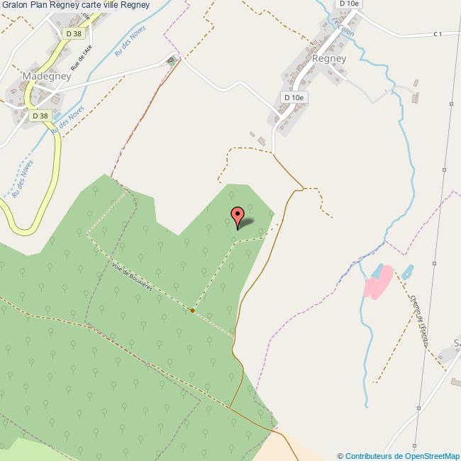 Plan Regney carte ville Regney