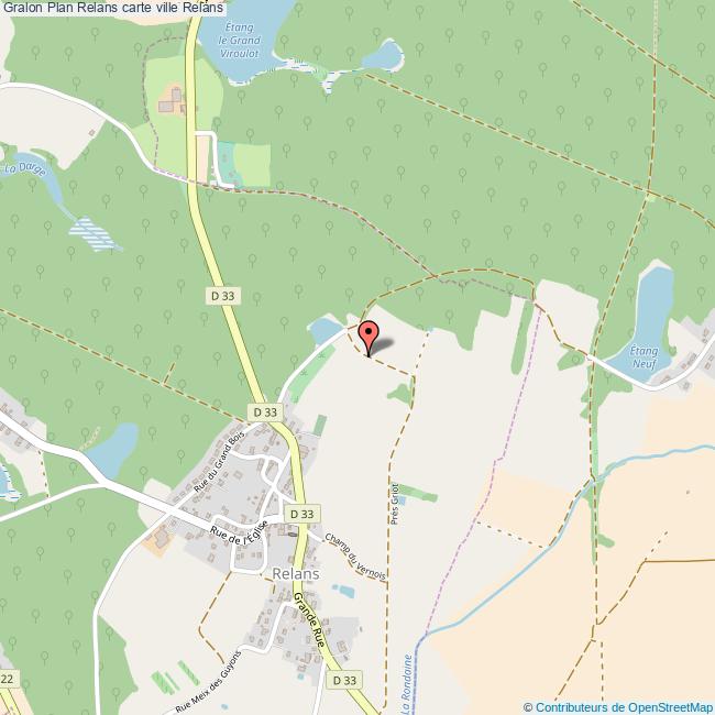 Plan Relans carte ville Relans