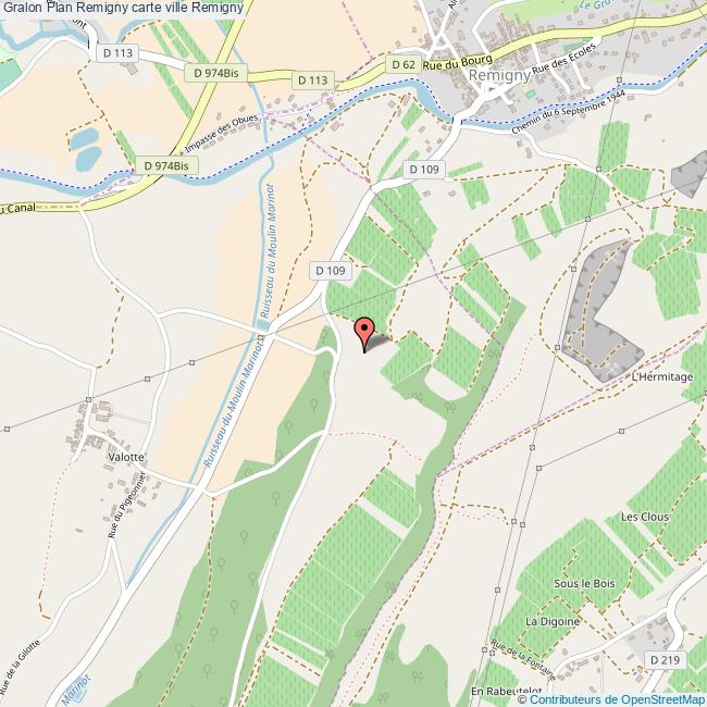 Plan Remigny carte ville Remigny