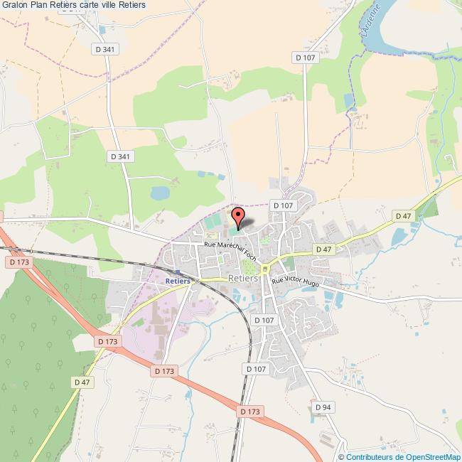 Plan Retiers carte ville Retiers