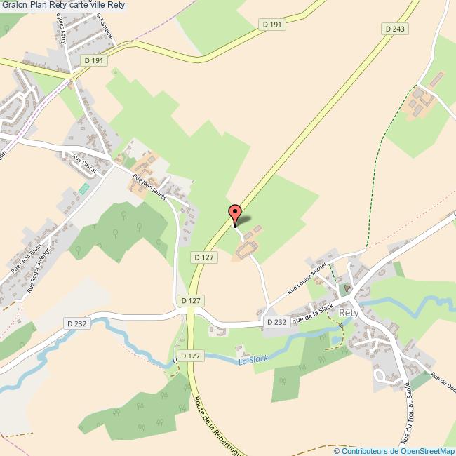 Plan Rety carte ville Rety