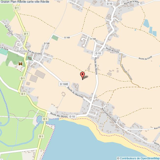 Plan Réville carte ville Réville