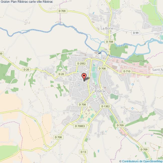 Plan Ribérac carte ville Ribérac