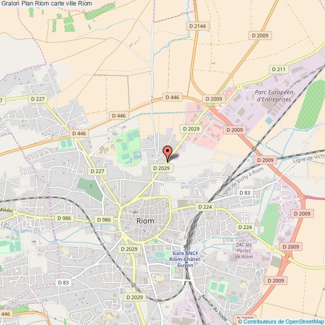 Plan Riom carte ville Riom