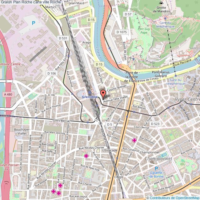 Plan Roche carte ville Roche