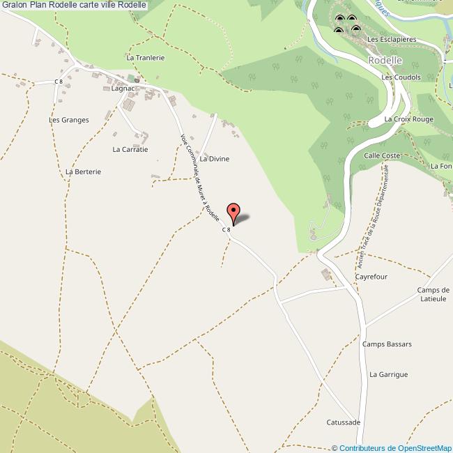 Plan Rodelle carte ville Rodelle
