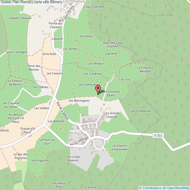 Plan Romery carte ville Romery
