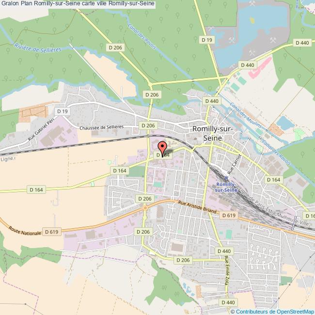 Plan Romilly-sur-Seine carte ville Romilly-sur-Seine