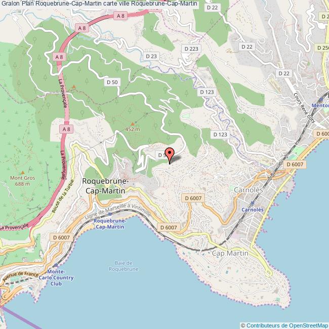 Plan Roquebrune-Cap-Martin carte ville Roquebrune-Cap-Martin