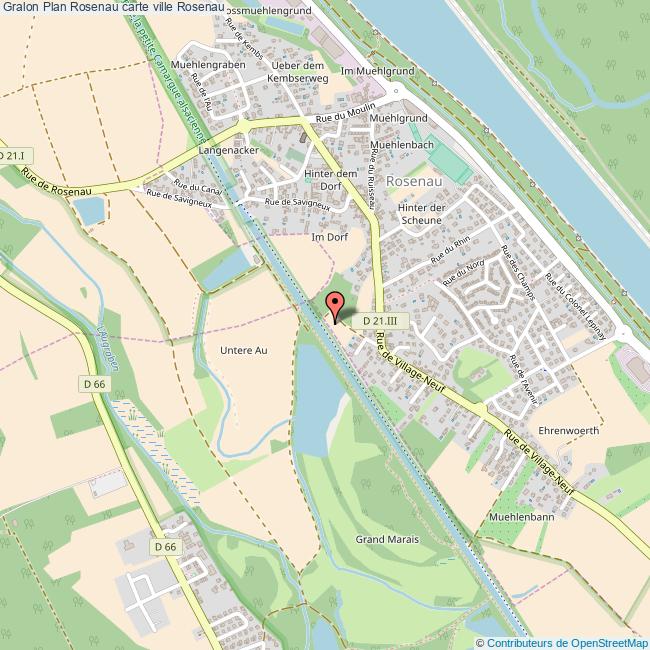 Plan Rosenau carte ville Rosenau