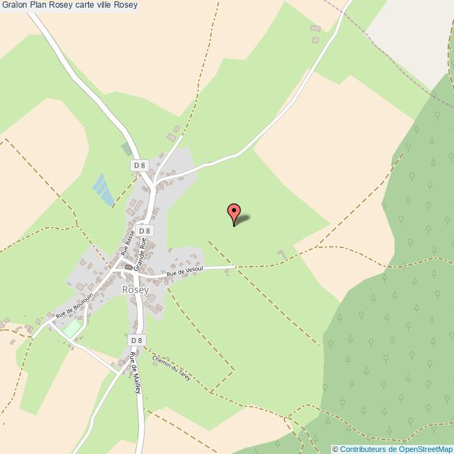 Plan Rosey carte ville Rosey