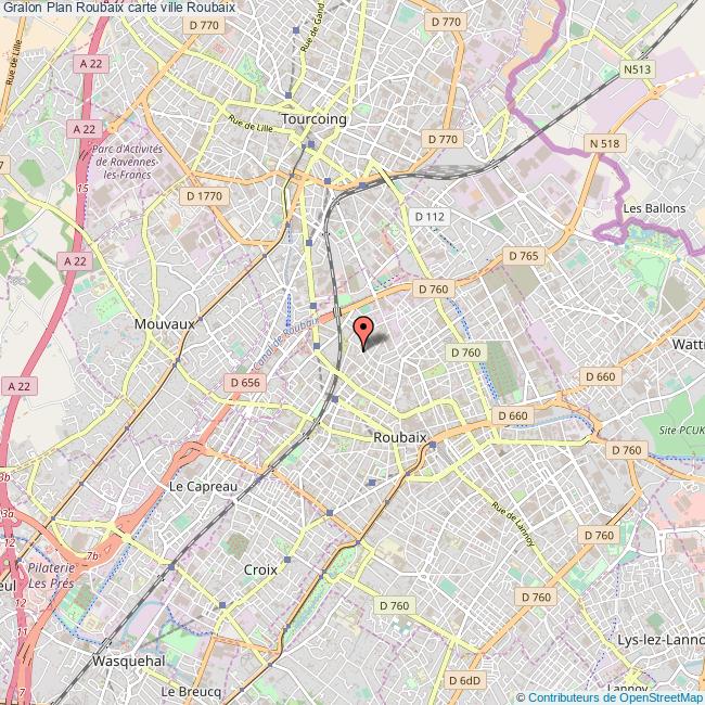 Plan Roubaix carte ville Roubaix