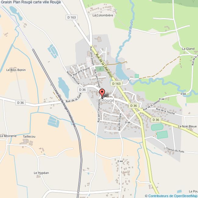 Plan Rougé carte ville Rougé