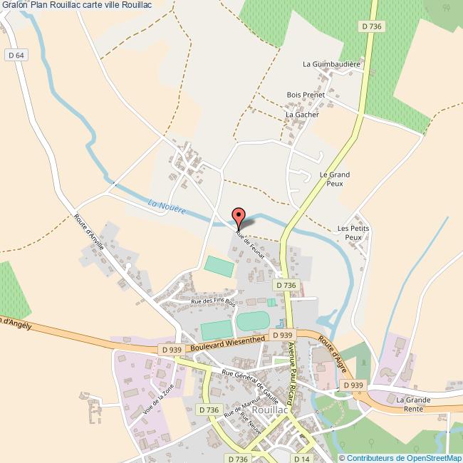 Plan Rouillac carte ville Rouillac