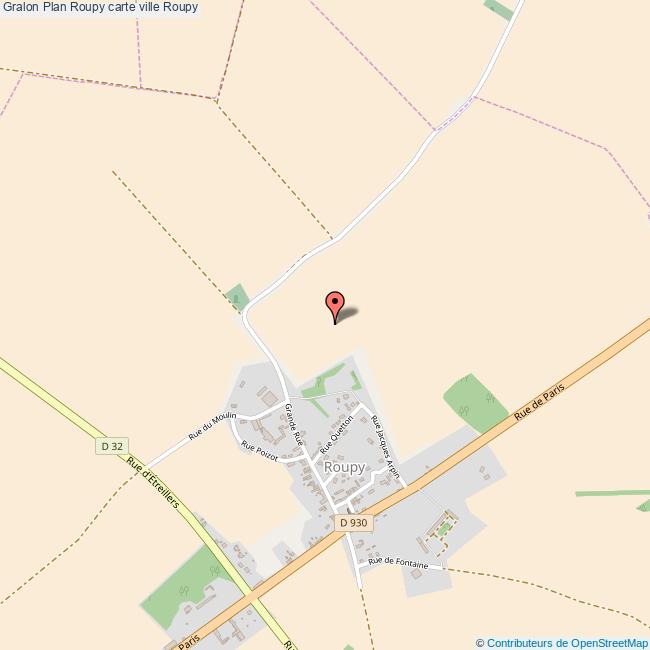 Plan Roupy carte ville Roupy