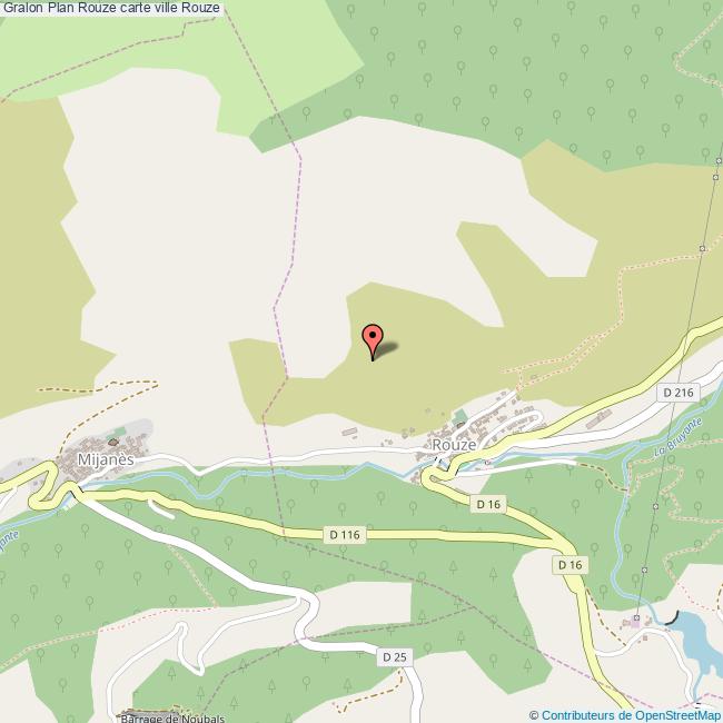 Plan Rouze carte ville Rouze