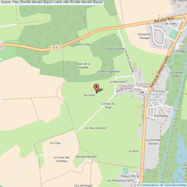 Plan Roville-devant-Bayon carte ville Roville-devant-Bayon