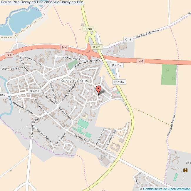Plan Rozay-en-Brie carte ville Rozay-en-Brie