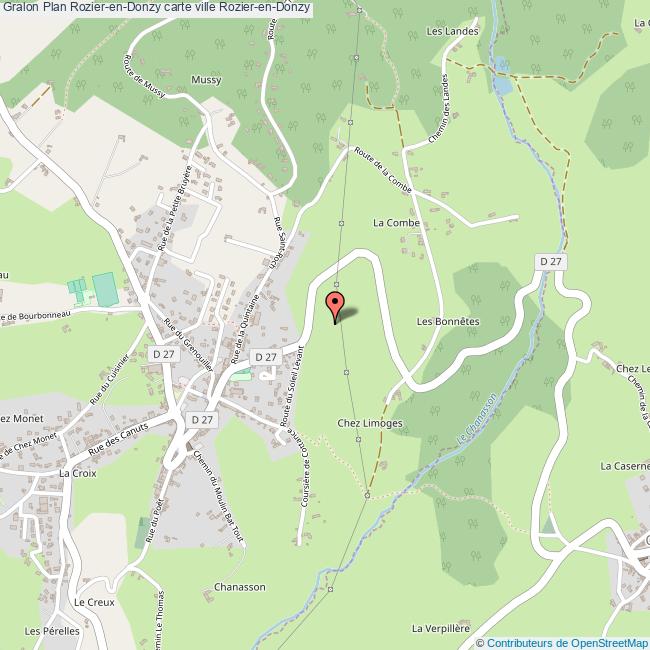 Plan Rozier-en-Donzy carte ville Rozier-en-Donzy