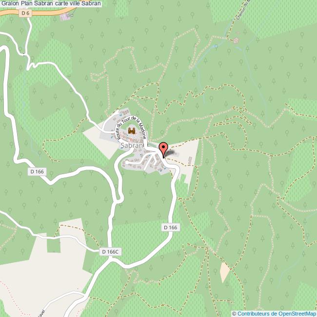 Plan Sabran carte ville Sabran