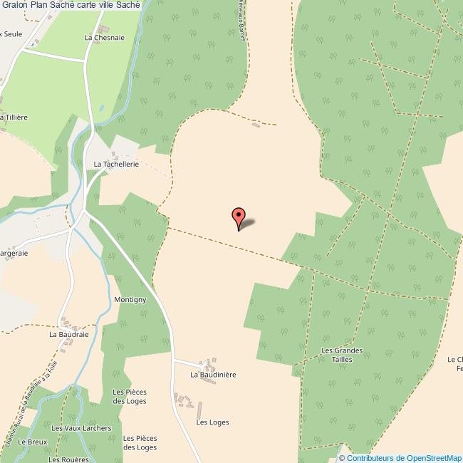 Plan Saché carte ville Saché