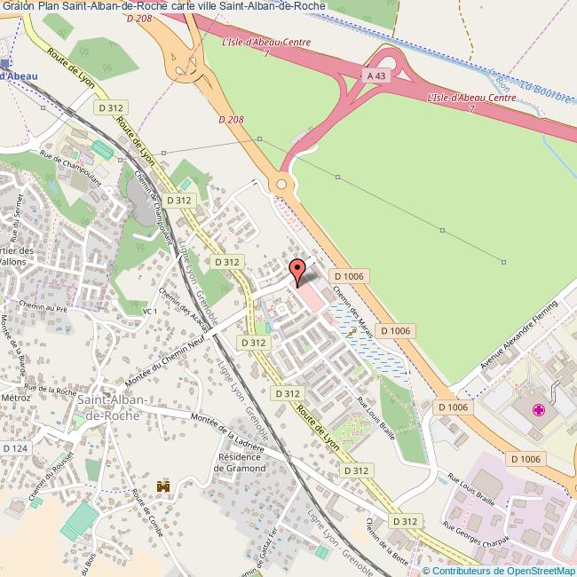 Plan Saint-Alban-de-Roche carte ville Saint-Alban-de-Roche