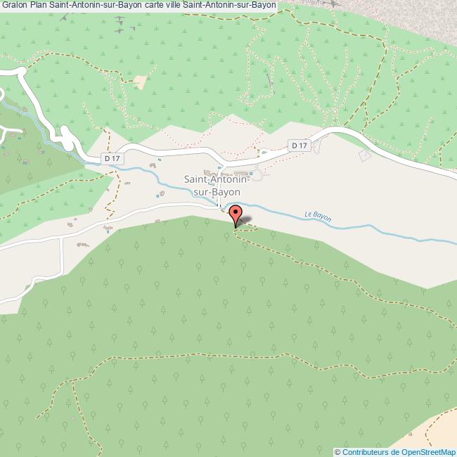 Plan Saint-Antonin-sur-Bayon carte ville Saint-Antonin-sur-Bayon