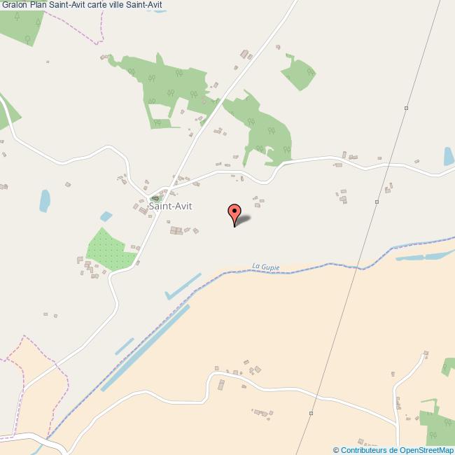 Plan Saint-Avit carte ville Saint-Avit