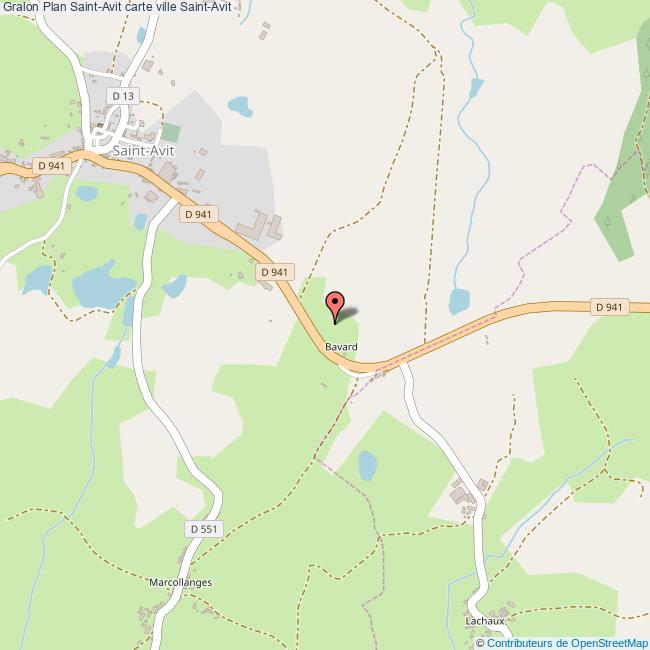 Plan Saint-Avit carte ville Saint-Avit