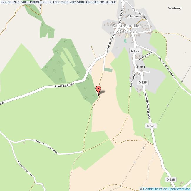 Plan Saint-Baudille-de-la-Tour carte ville Saint-Baudille-de-la-Tour
