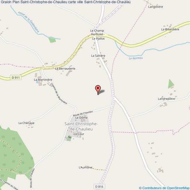 Plan Saint-Christophe-de-Chaulieu carte ville Saint-Christophe-de-Chaulieu