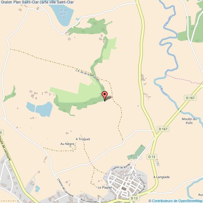 Plan Saint-Clar carte ville Saint-Clar