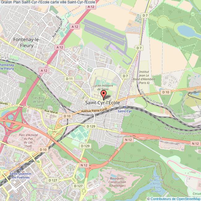Plan Saint-Cyr-l'Ecole carte ville Saint-Cyr-l'Ecole