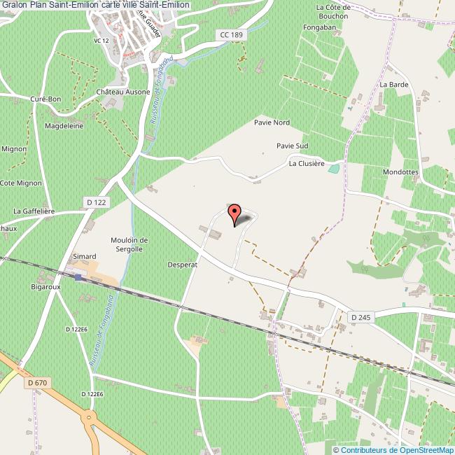 Plan Saint-Emilion carte ville Saint-Emilion