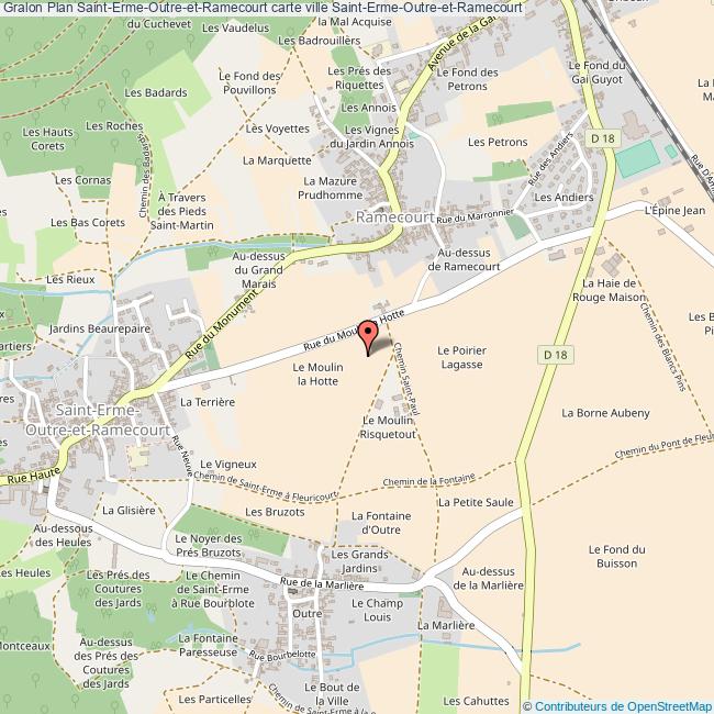 Plan Saint-Erme-Outre-et-Ramecourt carte ville Saint-Erme-Outre-et ...