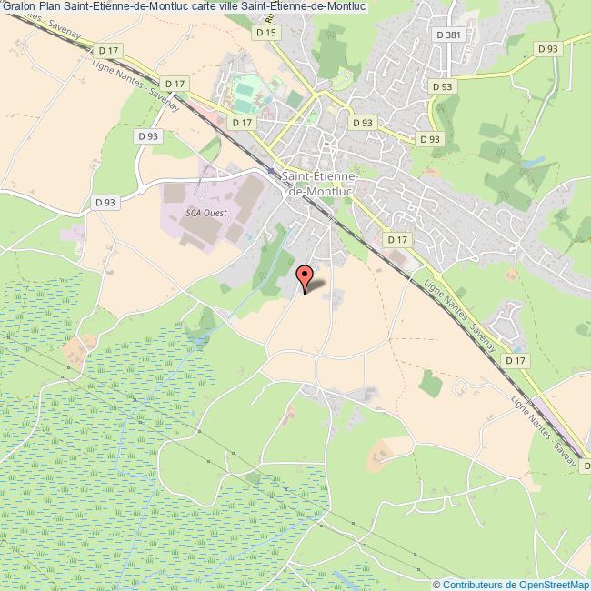 Plan Saint-Etienne-de-Montluc carte ville Saint-Etienne-de-Montluc