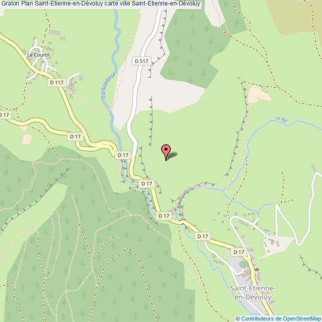 Plan Saint-Etienne-en-Dévoluy carte ville Saint-Etienne-en-Dévoluy