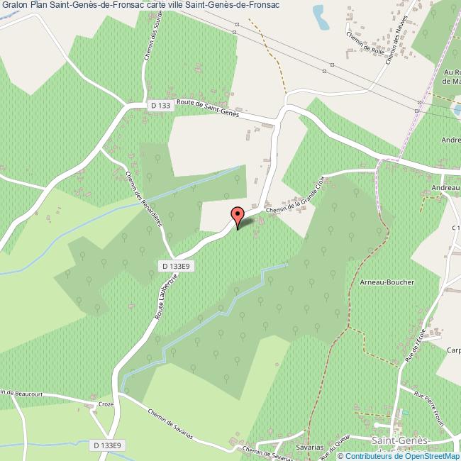 Plan Saint-Genès-de-Fronsac carte ville Saint-Genès-de-Fronsac