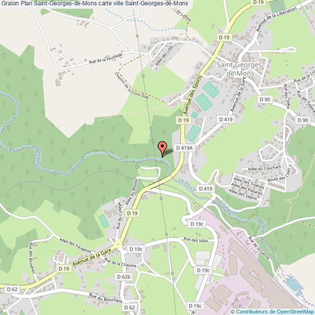 Plan Saint-Georges-de-Mons carte ville Saint-Georges-de-Mons