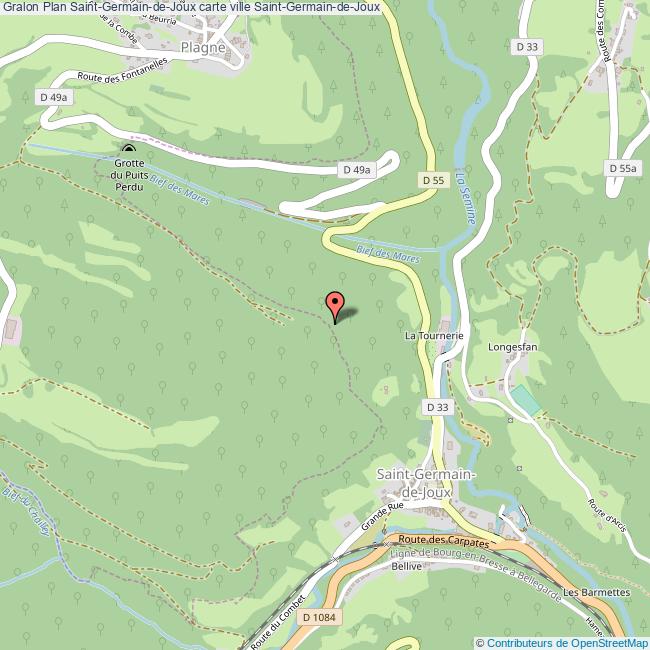 Plan Saint-Germain-de-Joux carte ville Saint-Germain-de-Joux